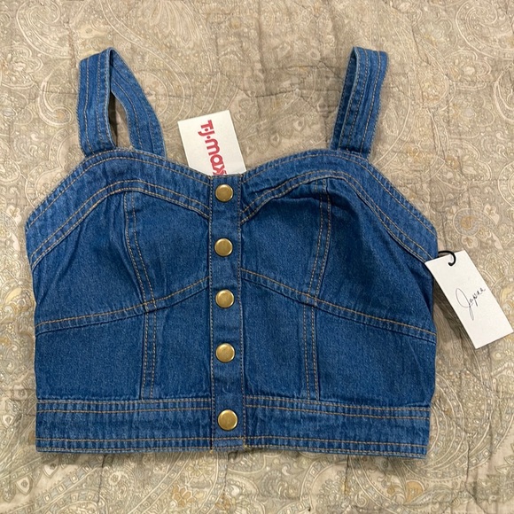 Japna | Tops | Nwt Denim Bralette | Poshmark